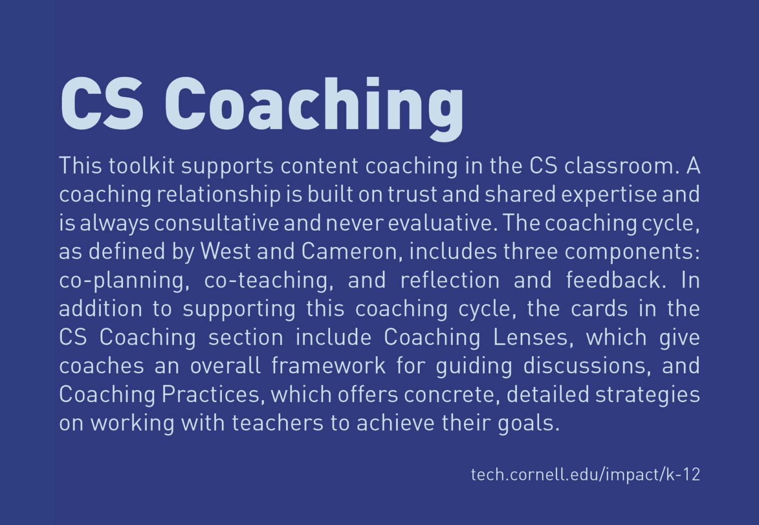 Cornell Tech - CS Coaching Toolkit