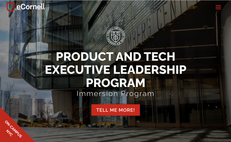 eCornell: Product and Tech Executive Leadership Program - Cornell Tech